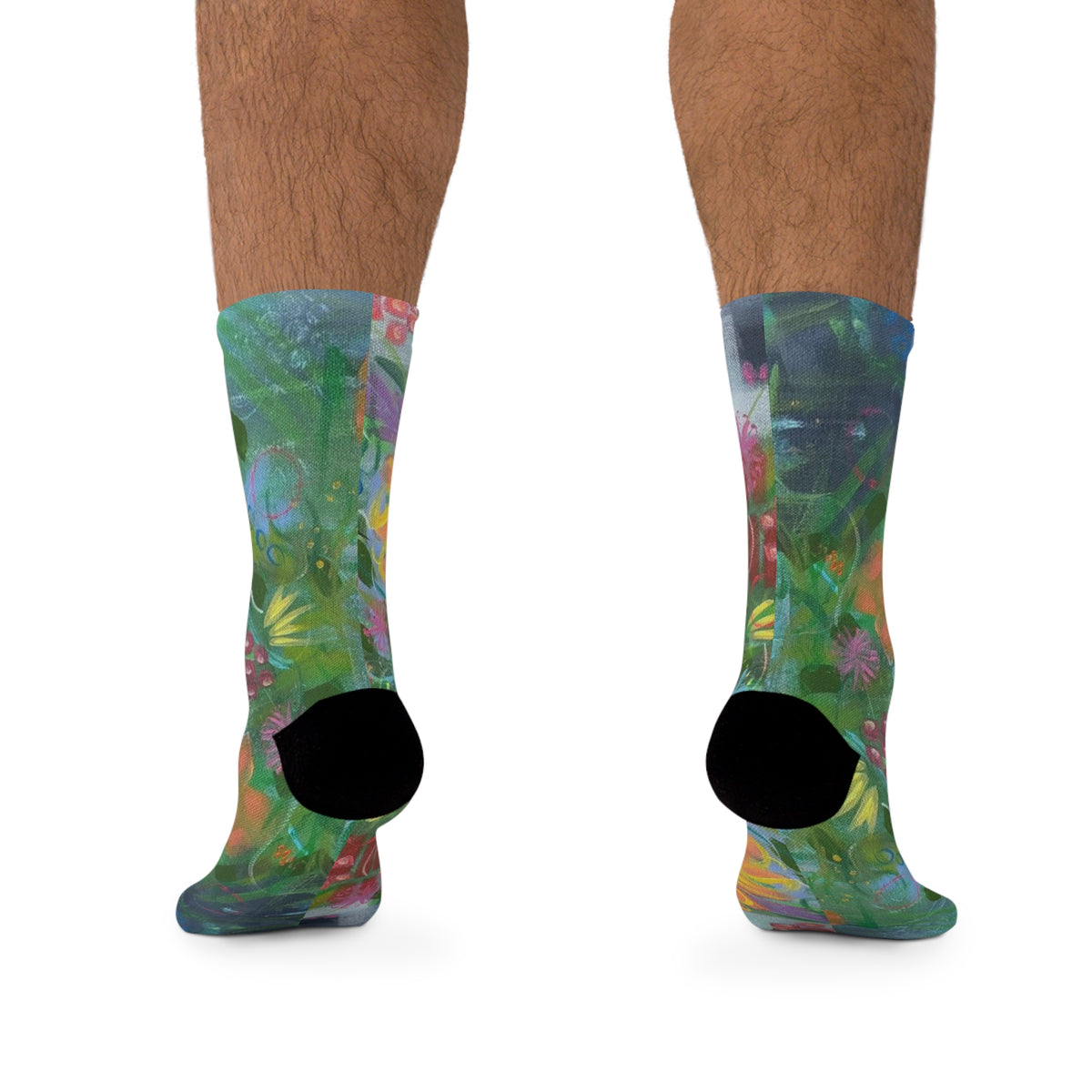 Colorful Floral Recycled Socks, Eco-Friendly Socks, Sustainable Fashio ...